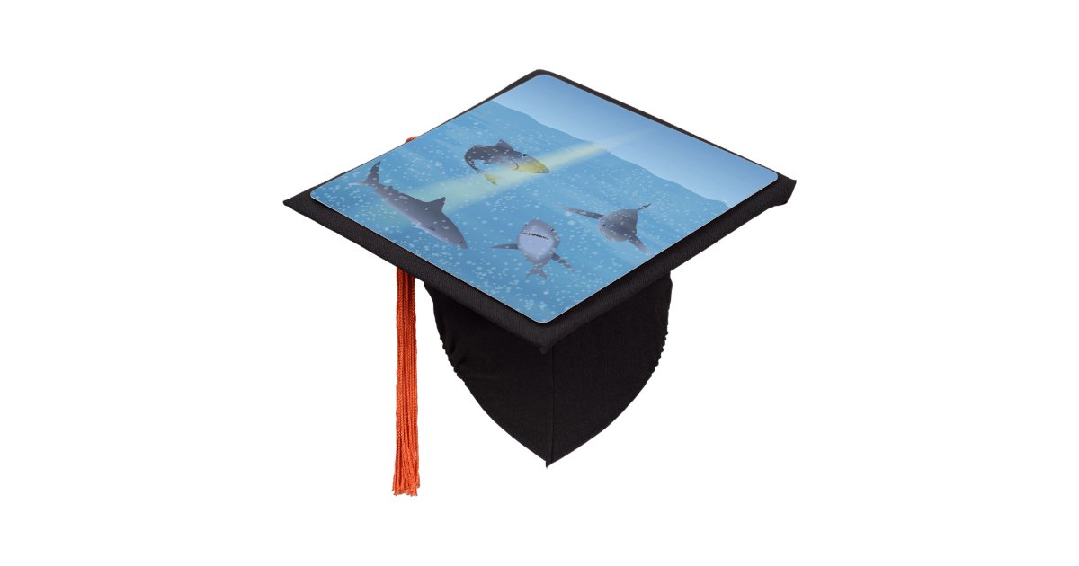 Sharks Graduation Cap Topper | Zazzle