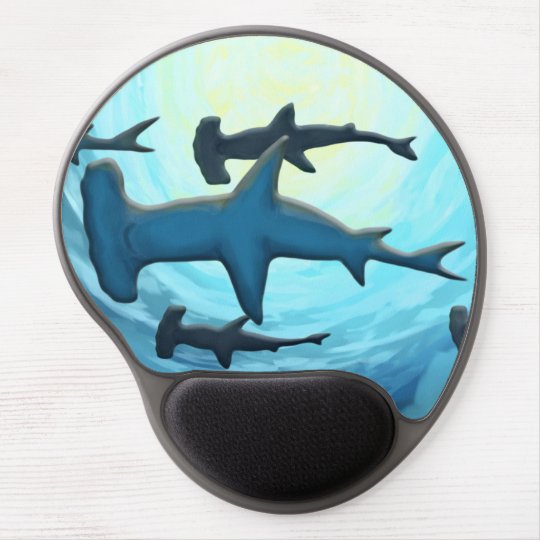 Sharks in Silhouette with Sun Ball Gel Mouse Pad | Zazzle.com