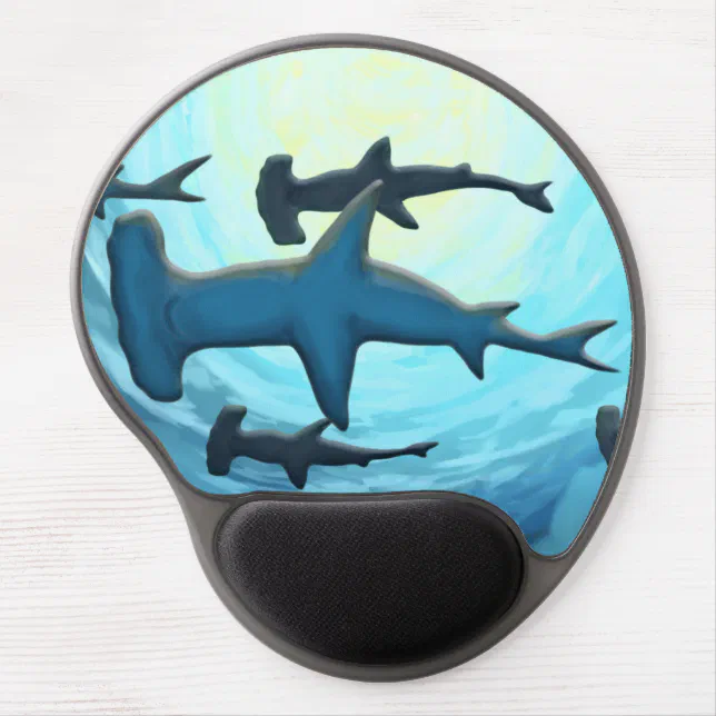 Sharks in Silhouette with Sun Ball Gel Mouse Pad | Zazzle