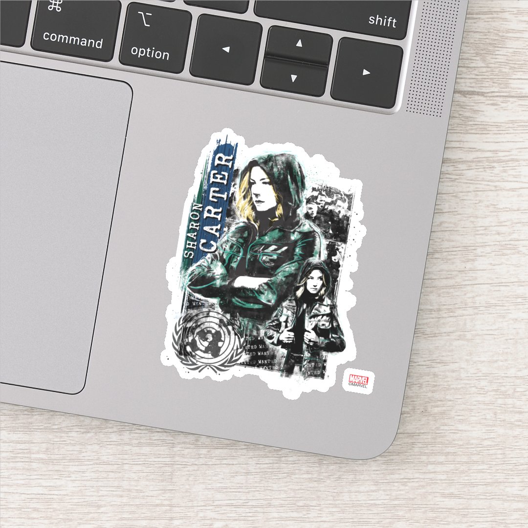 Sharon Carter On The Run Graphic Sticker | Zazzle