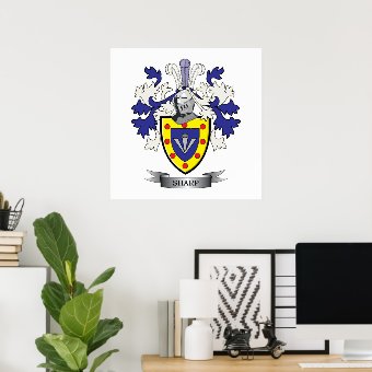 Sharp Family Crest Coat of Arms Poster | Zazzle