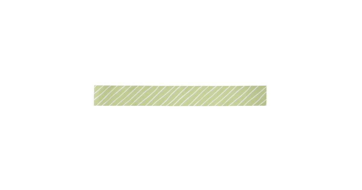 Sharp Green Simple Hand Drawn Stripe Satin Ribbon | Zazzle