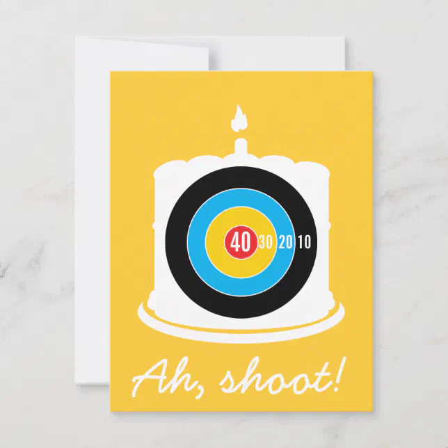 Sharpshooter's 40th Birthday - Dart Invitation | Zazzle
