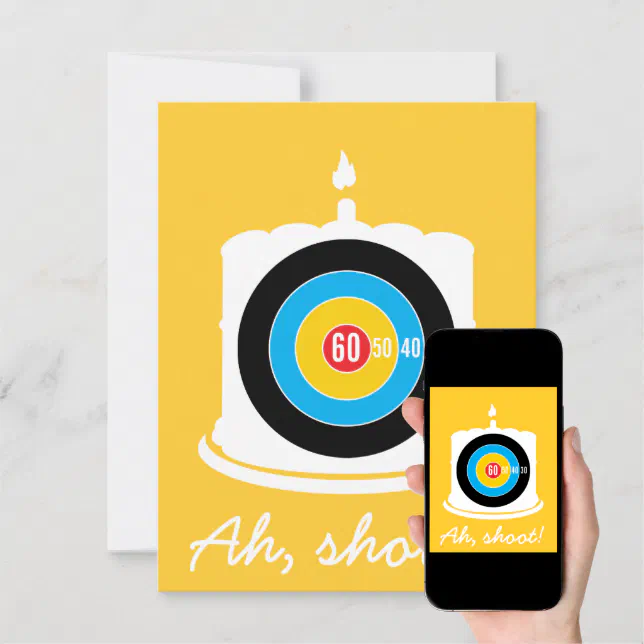 Sharpshooter's 60th Birthday - Target Invitation | Zazzle