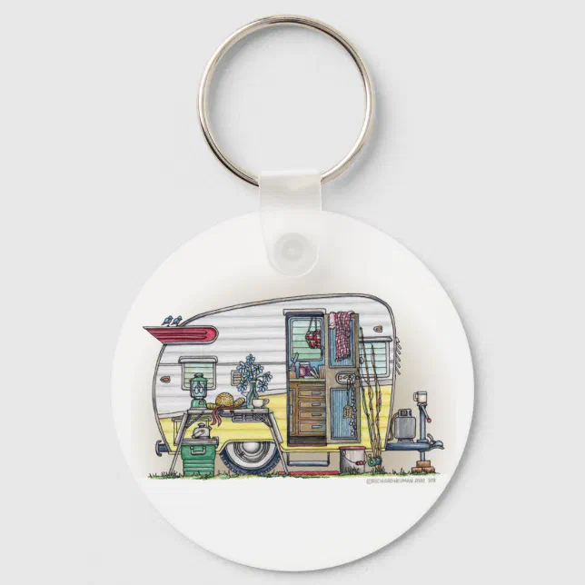 Shasta Camper Trailer RV Key Chains | Zazzle