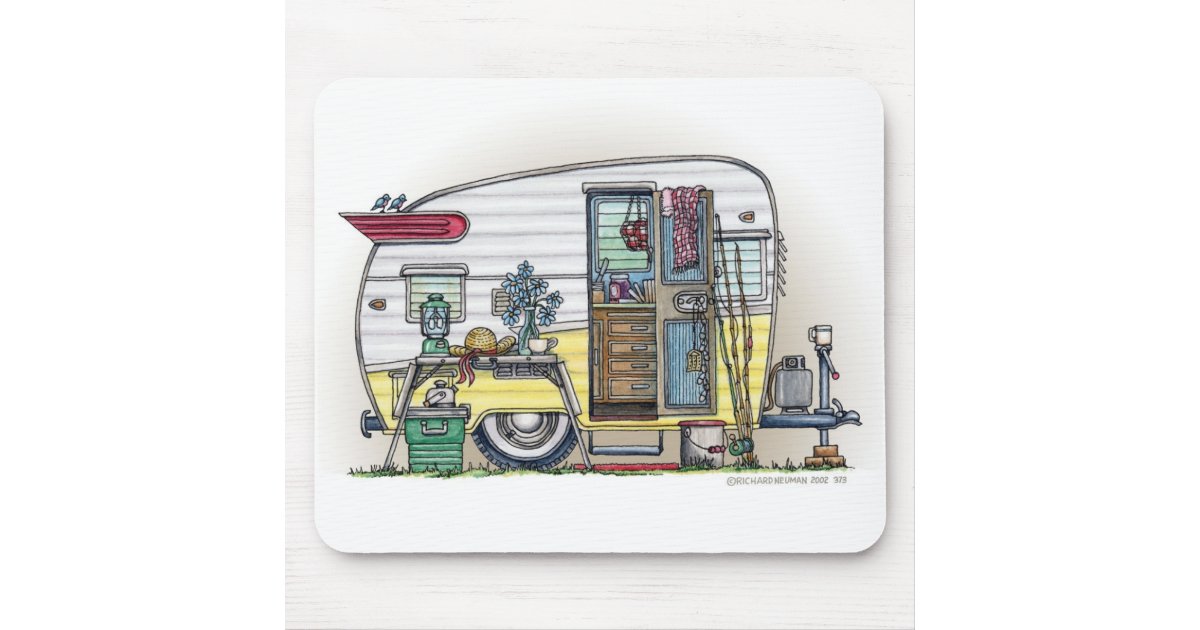 Shasta Camper Trailer RV Mouse Pad | Zazzle