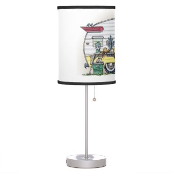 Shasta Camper Trailer RV Table Lamp | Zazzle