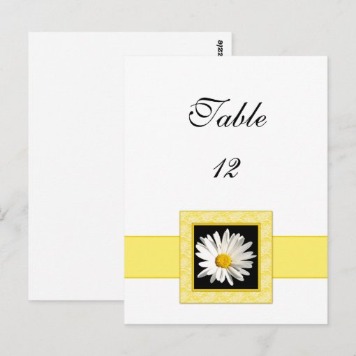 Shasta Daisy Table Number Postcard | Zazzle