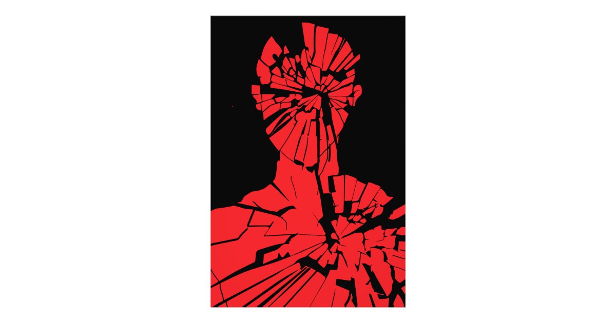 Shattered Red Reflection Photo Print | Zazzle