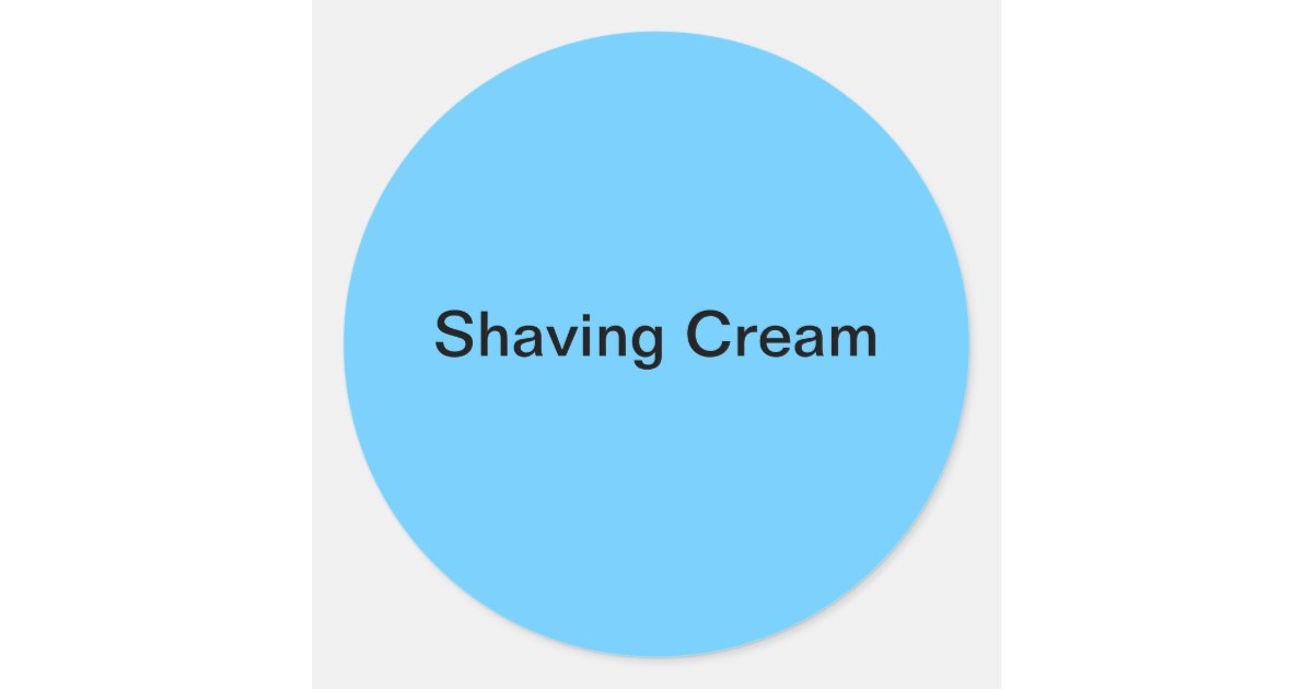 Shaving Cream Labels/ Classic Round Sticker | Zazzle