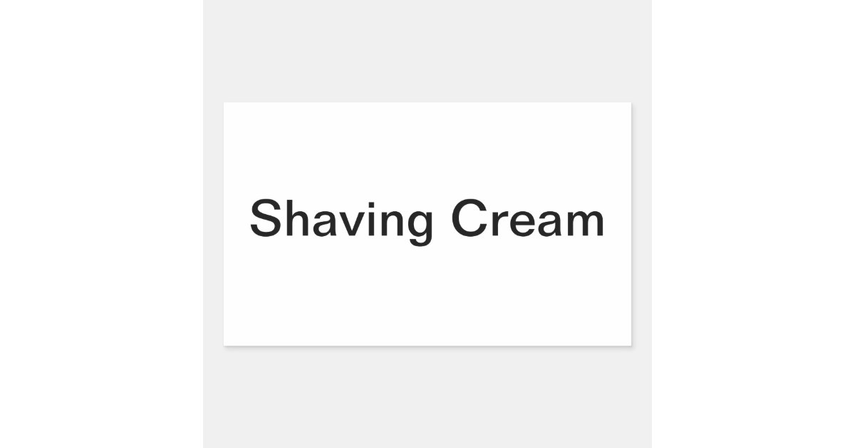 Shaving Cream Labels/ Rectangular Sticker | Zazzle