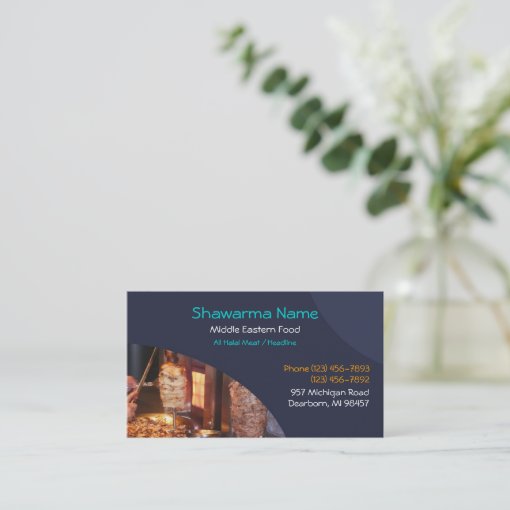 Shawarma Middle Eastern Business Card | Zazzle