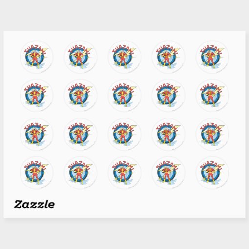Shazam Classic Round Sticker | Zazzle