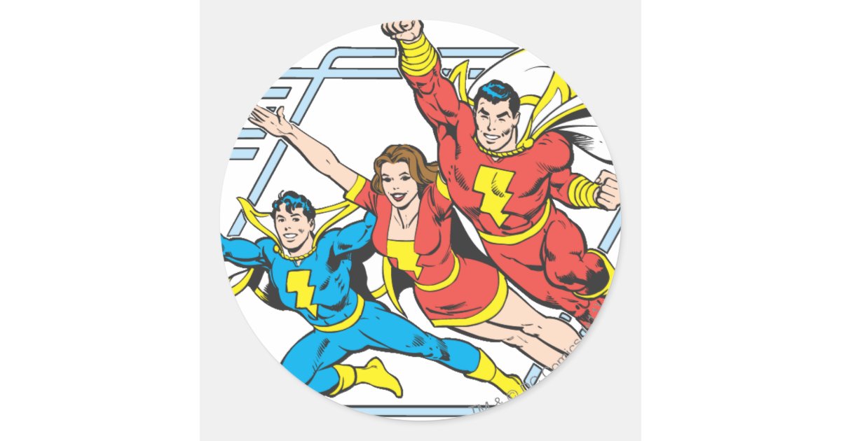 SHAZAM Family Classic Round Sticker | Zazzle