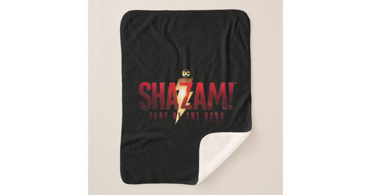 SHAZAM! Fury of the Gods | Fury of the Gods Logo Sherpa Blanket | Zazzle