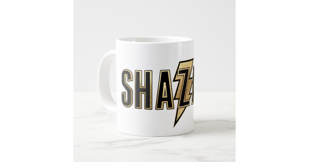 SHAZAM! | Gold Logo Giant Coffee Mug | Zazzle