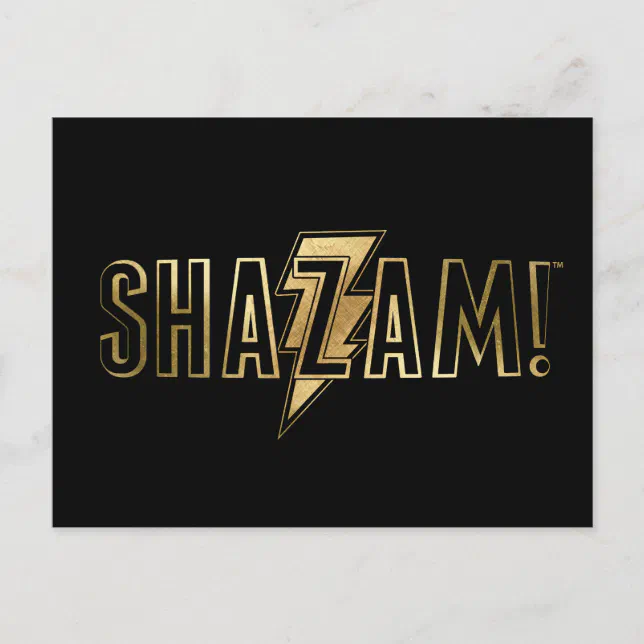 SHAZAM! | Gold Logo Postcard | Zazzle