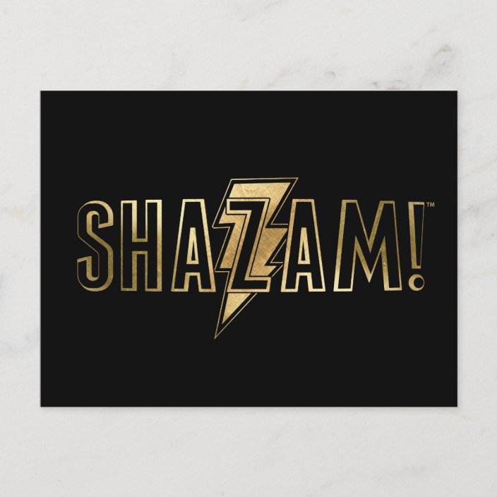 SHAZAM! | Gold Logo Postcard | Zazzle.com