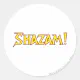 Shazam Logo Yellow/Red Classic Round Sticker | Zazzle