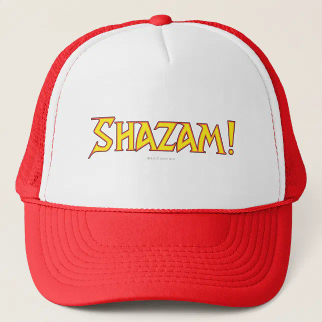 Shazam Logo Yellow/Red Trucker Hat | Zazzle