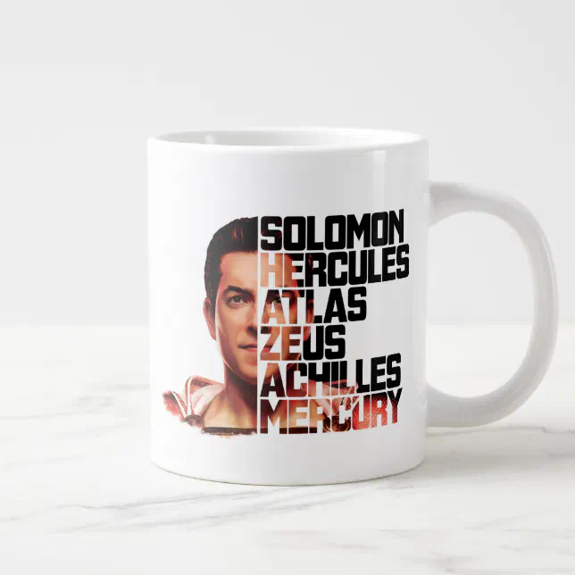 SHAZAM! | Shazam Closeup Acronym Graphic Giant Coffee Mug | Zazzle