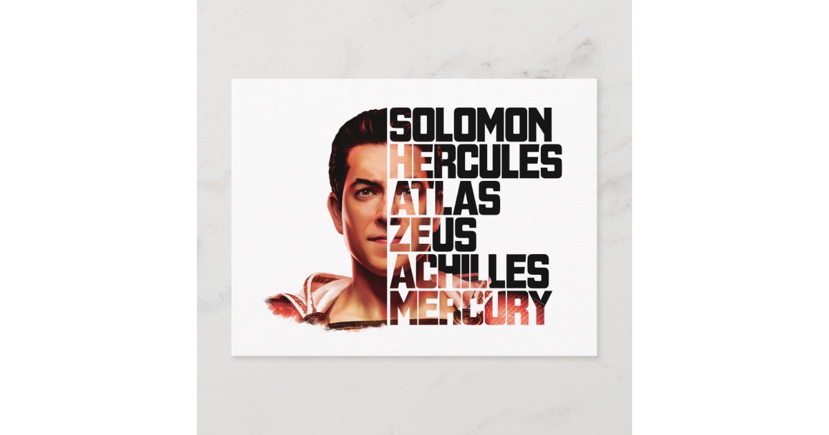 SHAZAM! | Shazam Closeup Acronym Graphic Postcard | Zazzle