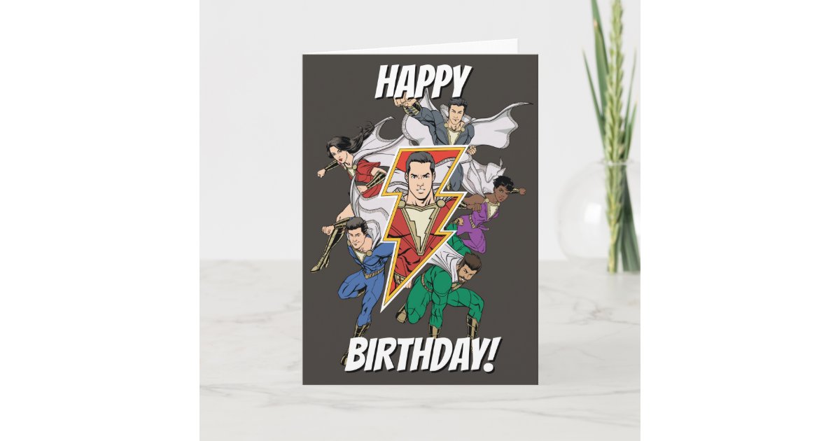 SHAZAM! | Shazam Family Graphic Card | Zazzle