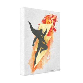 SHAZAM! | Shazam Tiger & Lightning Graphic Canvas Print | Zazzle
