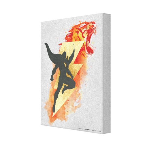 SHAZAM! | Shazam Tiger & Lightning Graphic Canvas Print | Zazzle