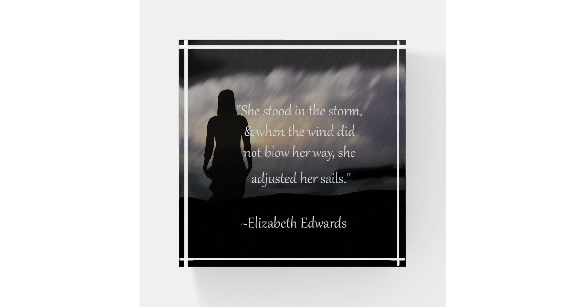 She Adjusted Her Sails Inspirational Paperweight | Zazzle