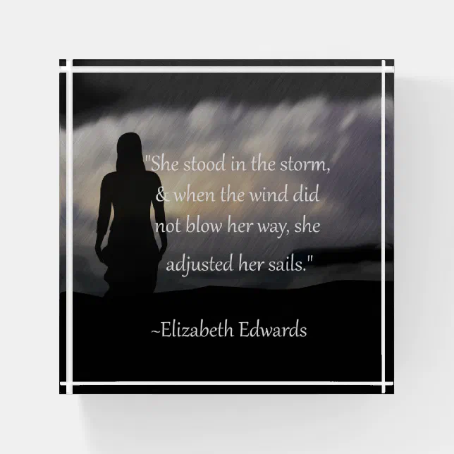 She Adjusted Her Sails Inspirational Paperweight | Zazzle