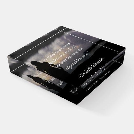 She Adjusted Her Sails Inspirational Paperweight | Zazzle