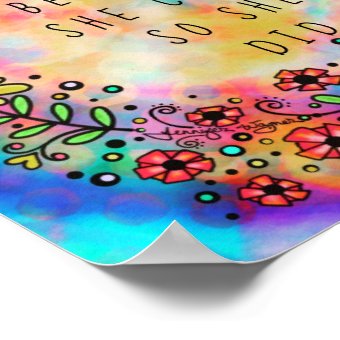 “She Believed She Could So She Did” Inspirational Poster | Zazzle