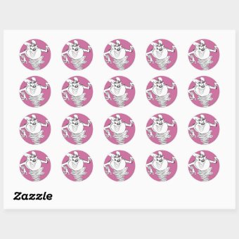 She-Devil Black and White Classic Round Sticker | Zazzle