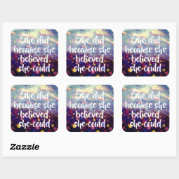 She Did Because She Believed She Could Sticker | Zazzle