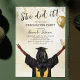 She Did It Female Graduation Party Invitation | Zazzle