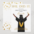 She Did It Graduation Invitation | Zazzle