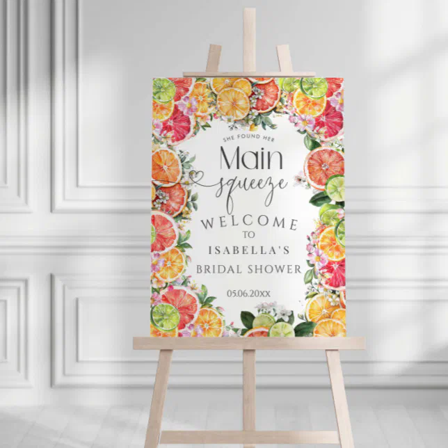 She Found Her Main Squeeze Bridal Shower Foam Board | Zazzle