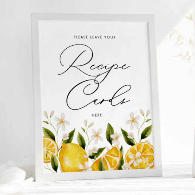 She Found Her Main Squeeze Recipe Card Poster | Zazzle
