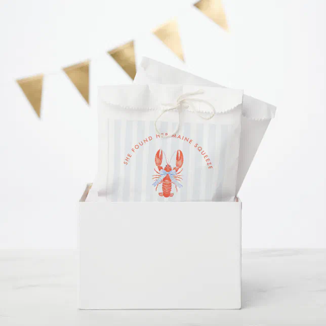 She Found Her Maine Squeeze Bridal Shower Favor Bag | Zazzle