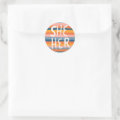 SHE/HER Pronouns Stripes Handlettering Sheet of Classic Round Sticker ...