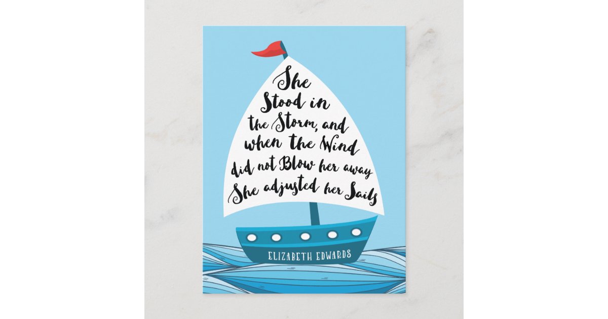 She in the storm, Encouragement Postcard | Zazzle