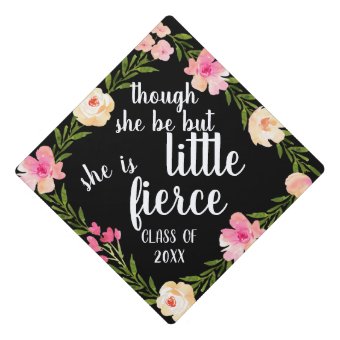 She is Fierce | Custom Class Year Graduation Cap Topper | Zazzle