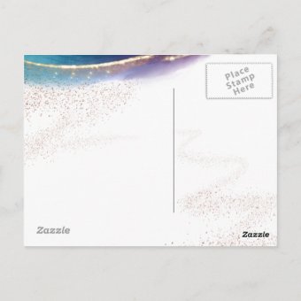 She Leaves A Little Sparkle Luxury Glitter Postcard | Zazzle