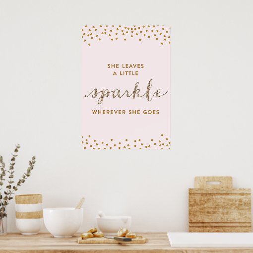 She Leaves a Little Sparkle - Premiumd Canvas Poster | Zazzle