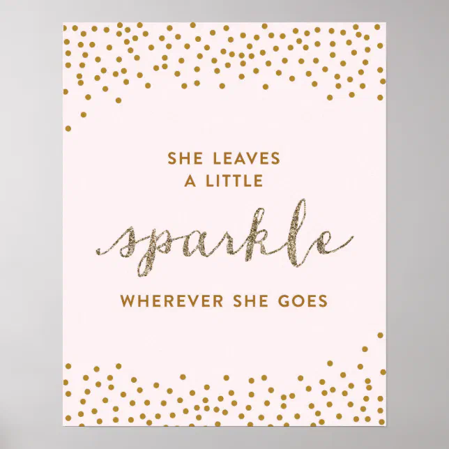 She Leaves a Little Sparkle - Premiumd Canvas Poster | Zazzle