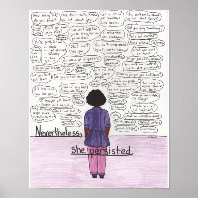 She Persisted (Black) 11x14 Poster | Zazzle