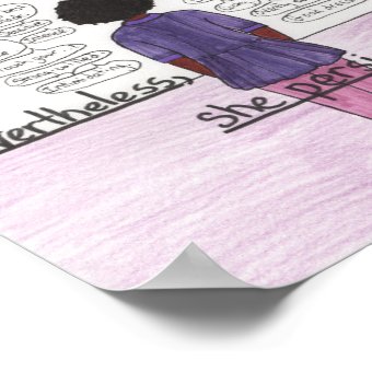 She Persisted (Black) Poster | Zazzle