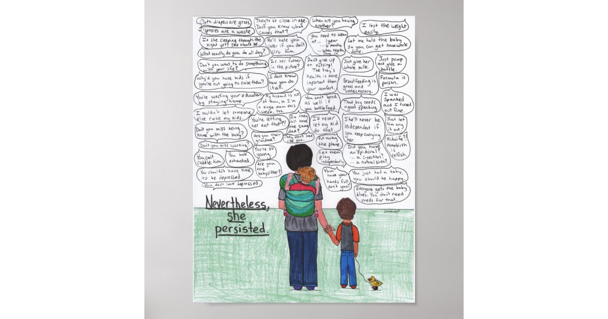 She Persisted (Motherhood) Poster | Zazzle