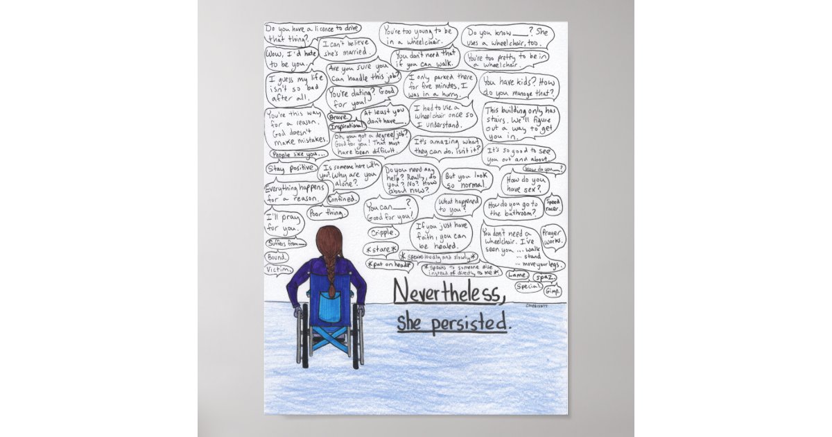 She Persisted (Wheelchair) Poster | Zazzle